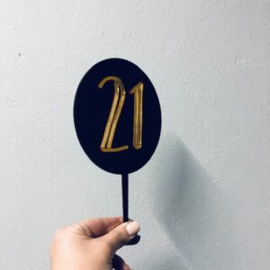 Layered Acrylic Number Cake Topper - Design and Branding